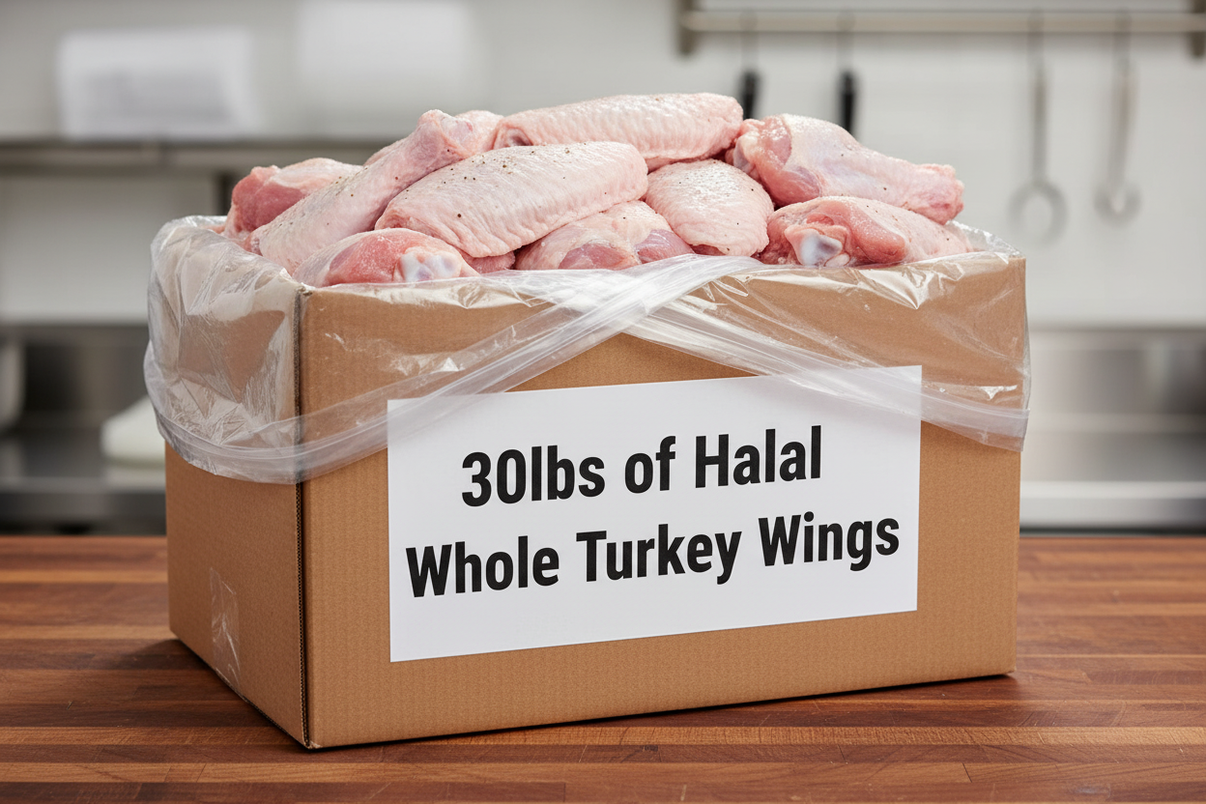 Case of 30lbs Halal Whole Turkey Wings (Wholesale) – 4th Ave Halal Meat ...